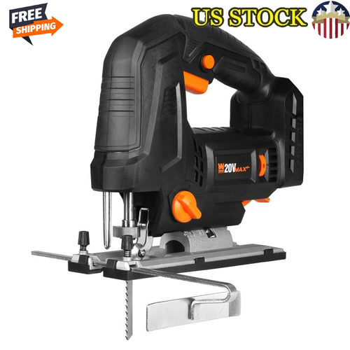 20V Max Cordless Brushless Jigsaw Variable Speed LED Light Easy Blade ...