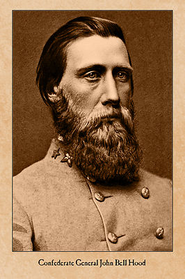 JOHN BELL HOOD Confederate General CIVIL WAR VINTAGE PHOTOGRAPH CARD ...
