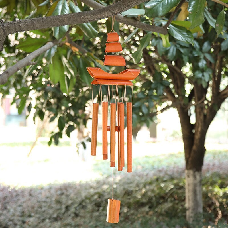 Handmade Bamboo Bell Natural Wind Chimes Yard Garden Balcony Windchime ...