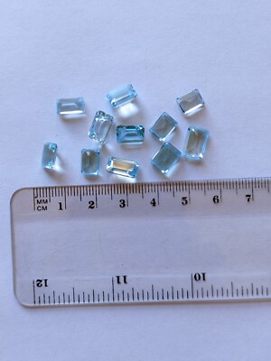 11x Cut Topaz Sea Pale Light Blue approx 26.18ct natural gemstones ...