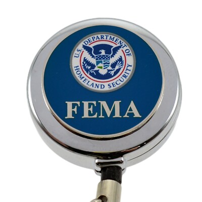 FEMA Retractable Badge Reel ID Card Security Pass Holder Federal Agency ...