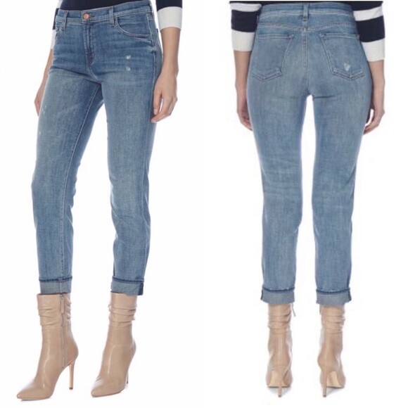 NWT $228: J Brand Johnny Mid Rise Boy Fit Jeans in Sentimental Sz: 31 ...