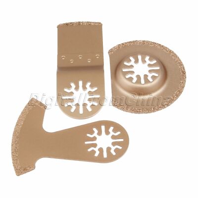 3pcs Mix Carbide Saw Blades Rasp Kit Cutting Grinding Oscillating Multi ...