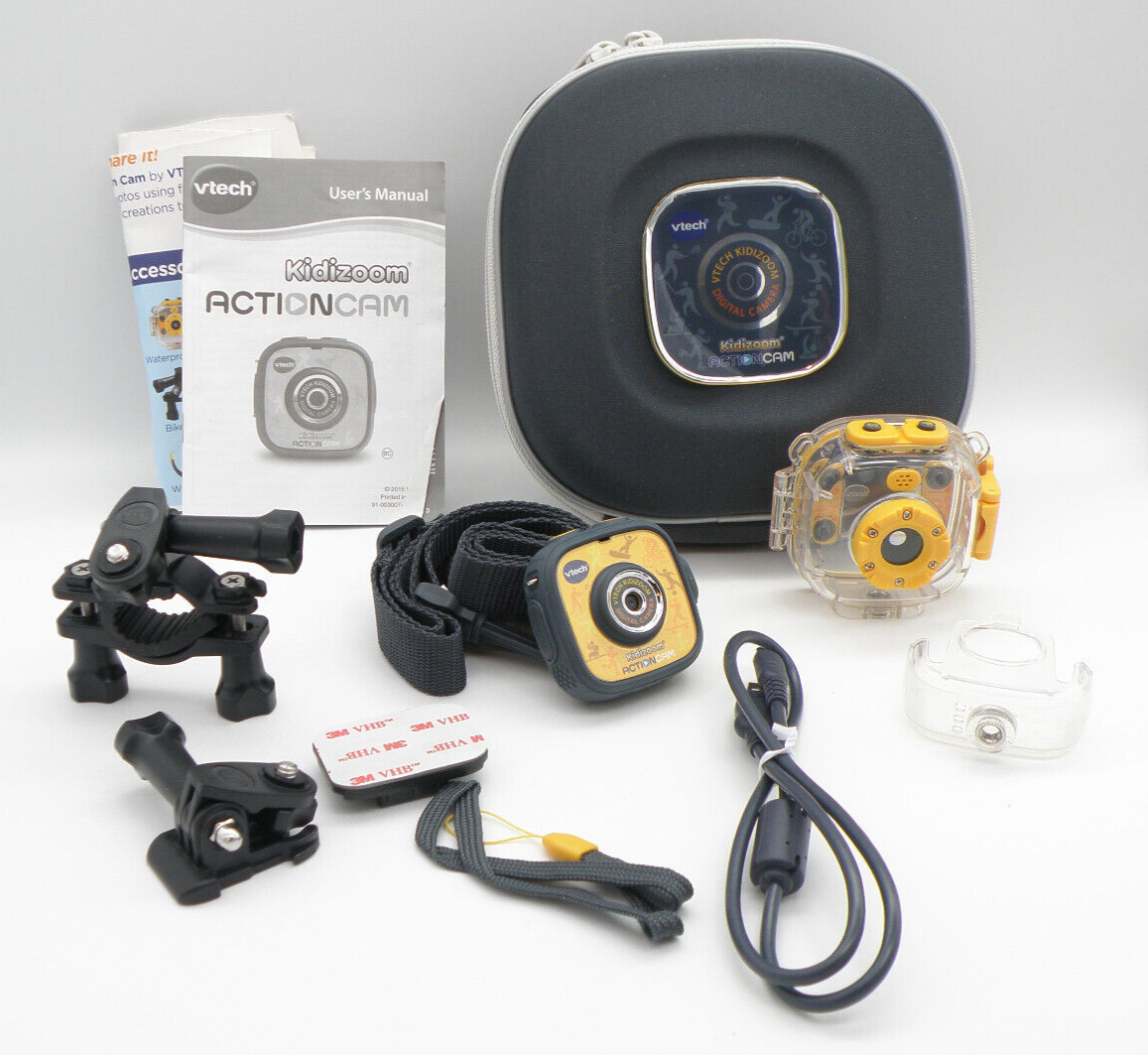 Vtech Kidizoom Yellow Action Cam with all-weather Waterproof Case For ...