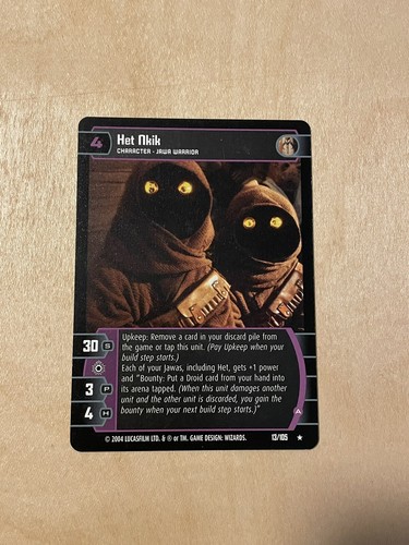 Star Wars TCG WOTC R&S Het Nkik (A) Rare | eBay