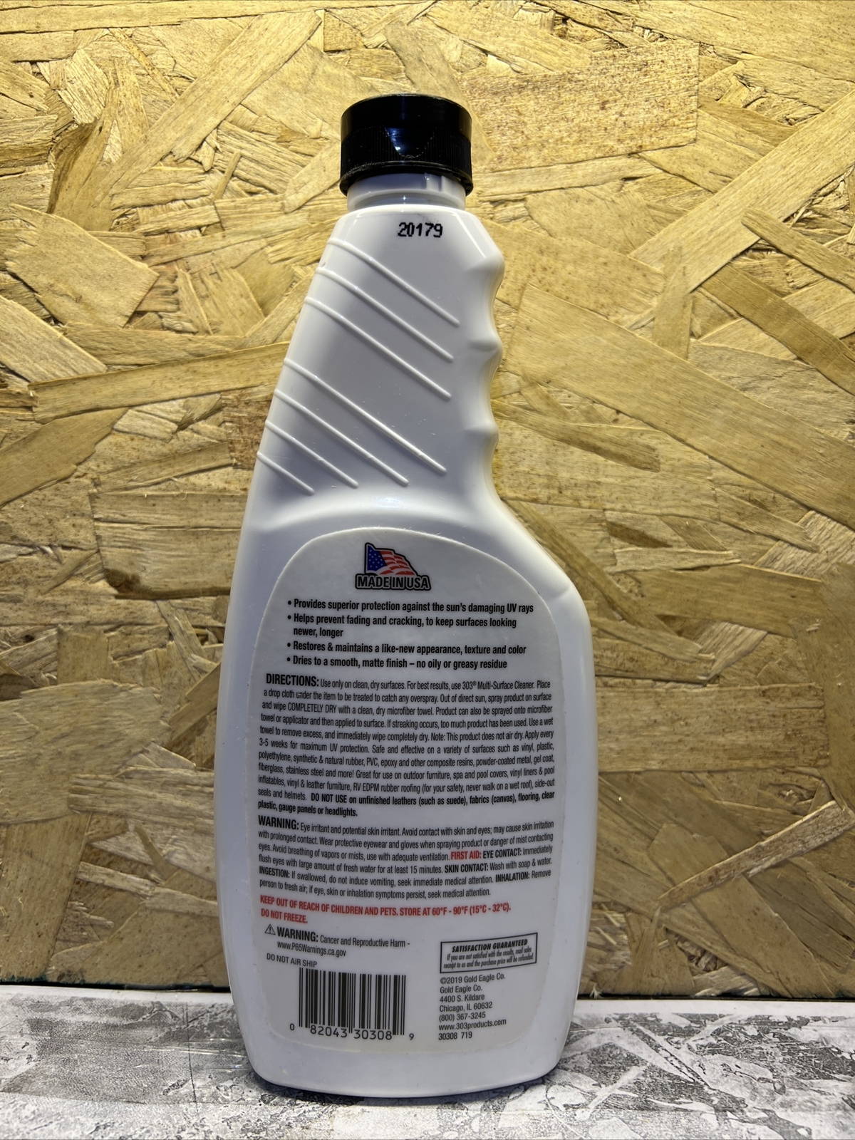 303 UV Protectant Spray for Vinyl Plastic Rubber Fiberglass Leather ...