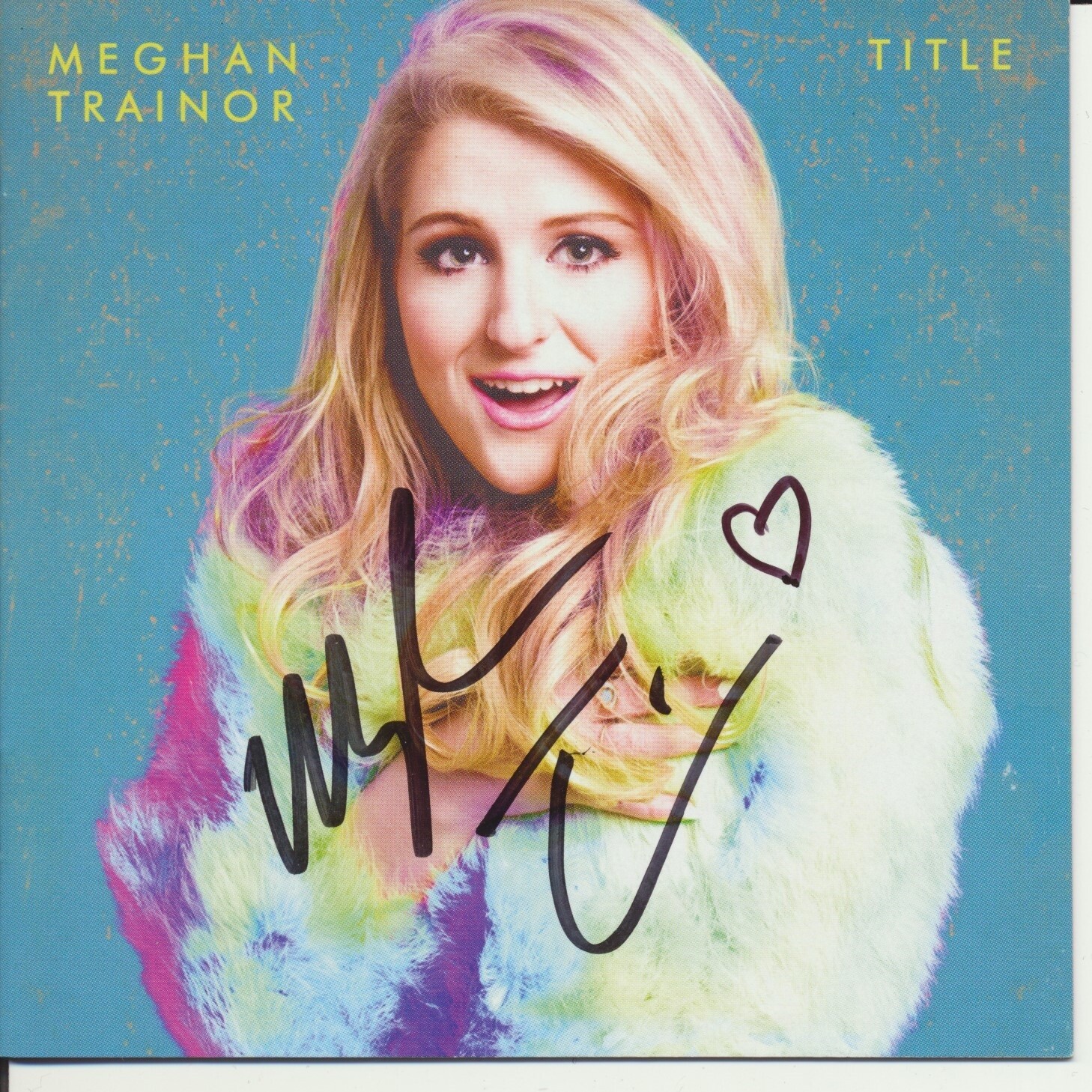 MEGHAN TRAINOR SIGNED TITLE CD COVER | eBay