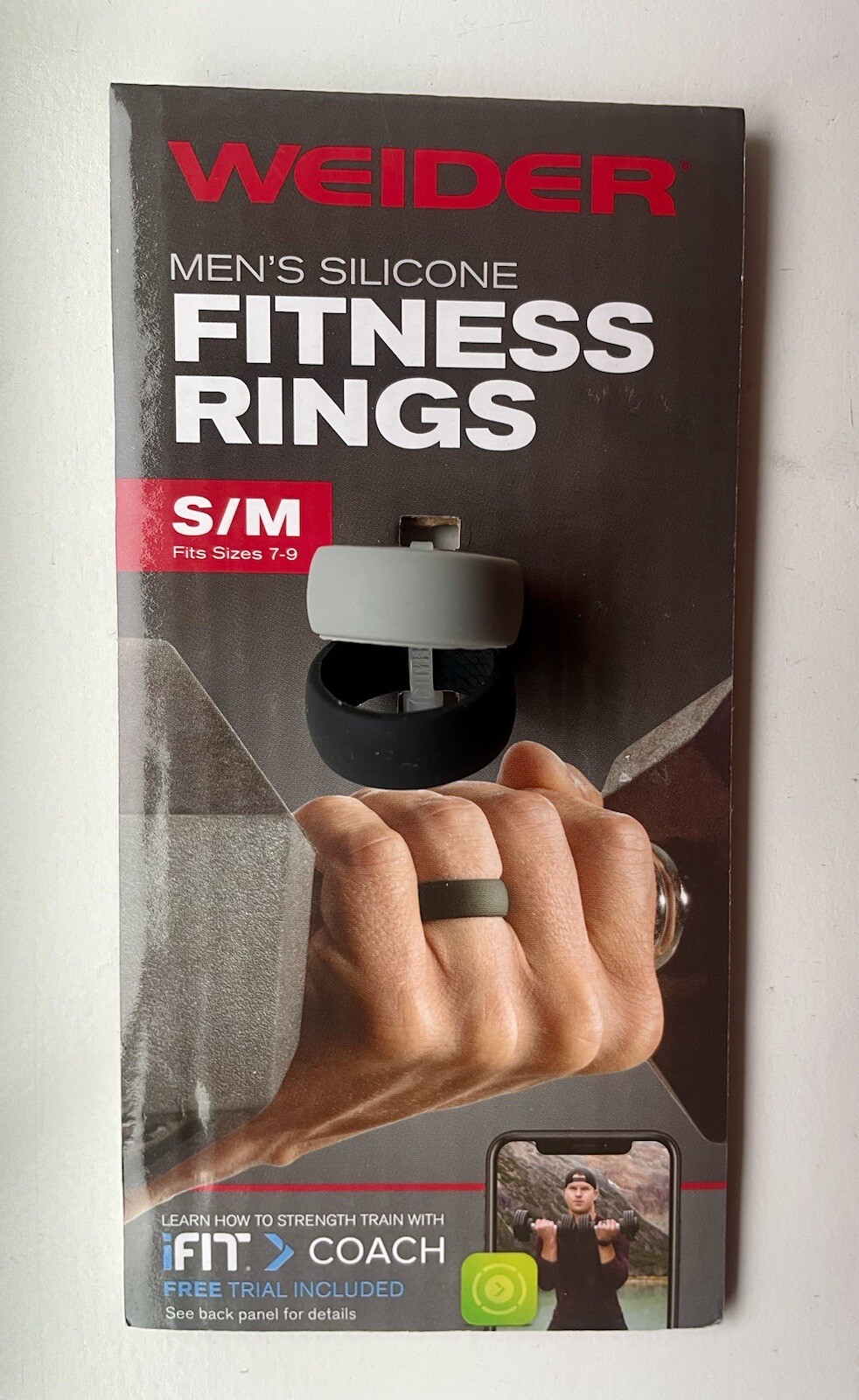 Men's Weider Silicone Fitness Rings Black/Grey Small/Medium(7-9) for sale online | eBay