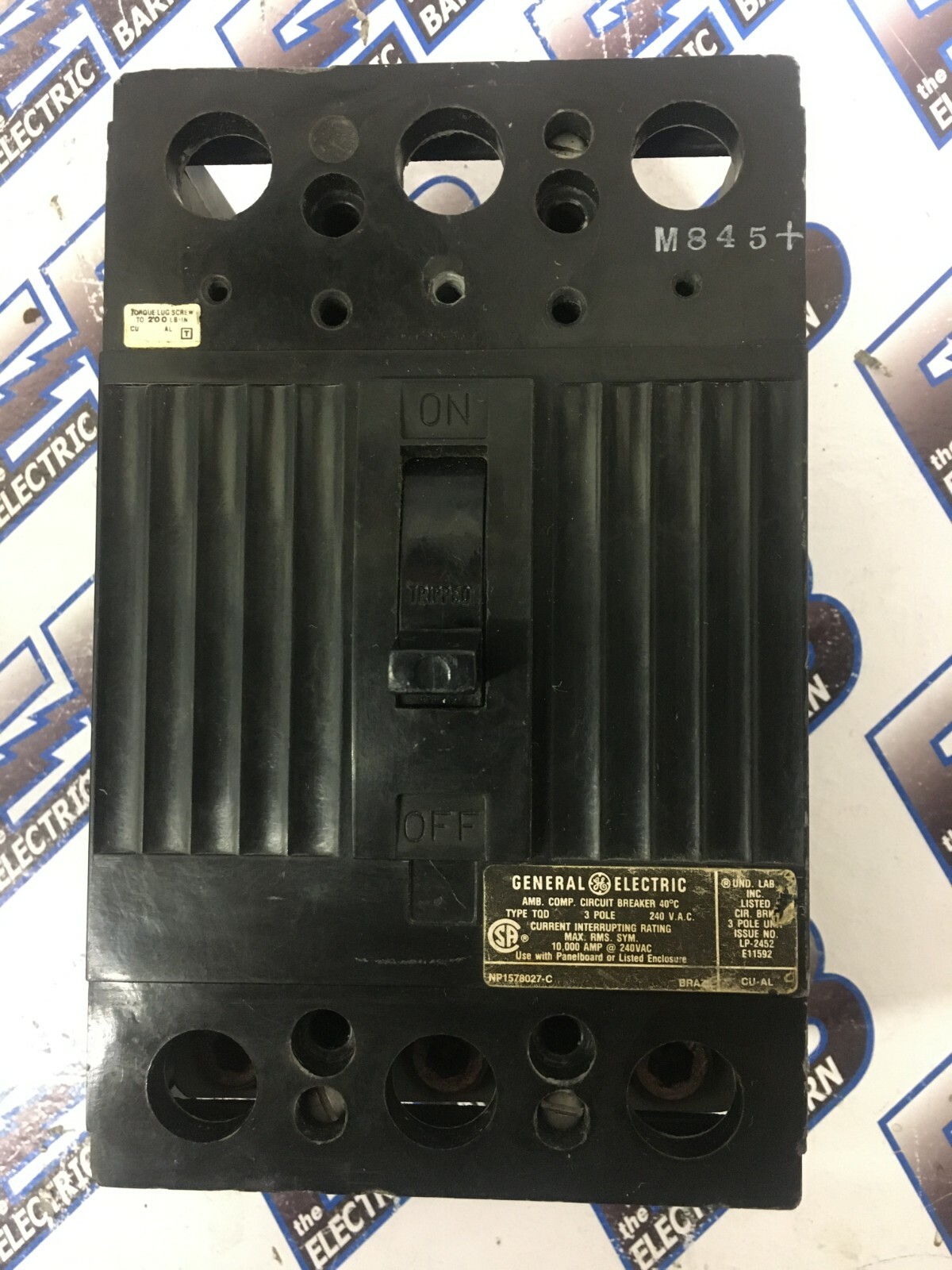 GE TQD32225, 225 Amp, 240 Volt, 3 Pole, Circuit Breaker- WARRANTY | eBay