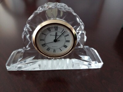Tyrone Crystal Full Lead Crystal Desk Clock - Hand Made in Ireland NOS ...