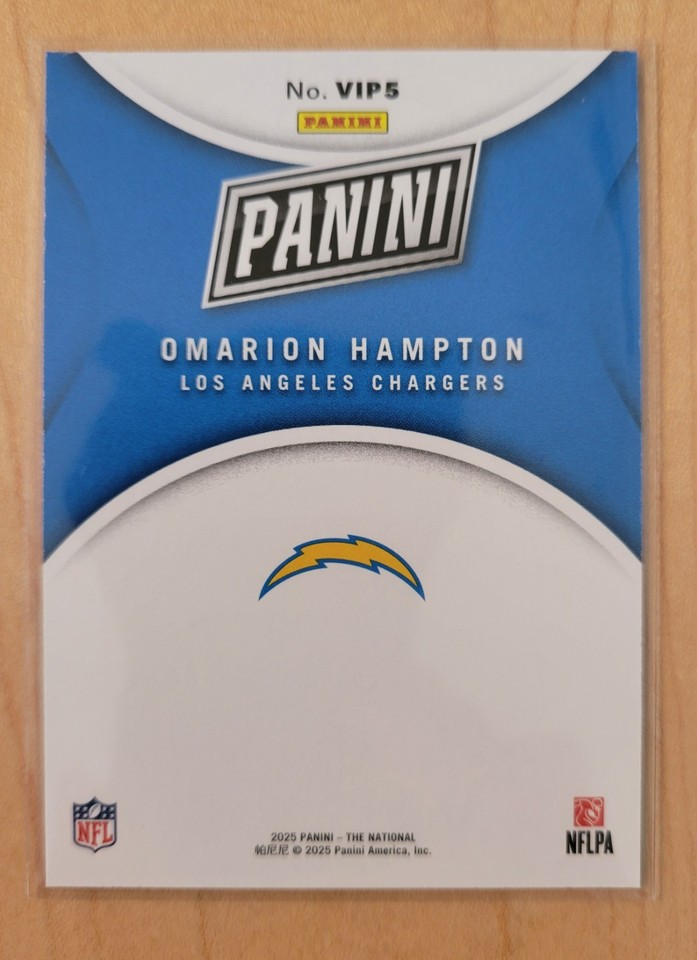 Omarion Hampton 2025 Panini - The National Exclusive Rookie #VIP5 (RC ...