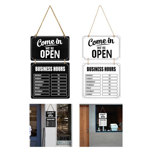 Business Hours Sign Welcome Chalk Board Store Time Mark Decorative Open ...