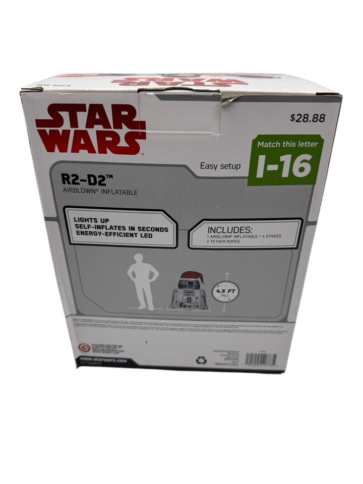 Disney Star Wars R2-D2 w/ Santa Hat Air blown Inflatable 4.5 FT NEW ...