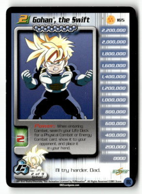 Dragon Ball Z TCG - Gohan, the Swift 165 - Limited - Cell Saga Score | eBay