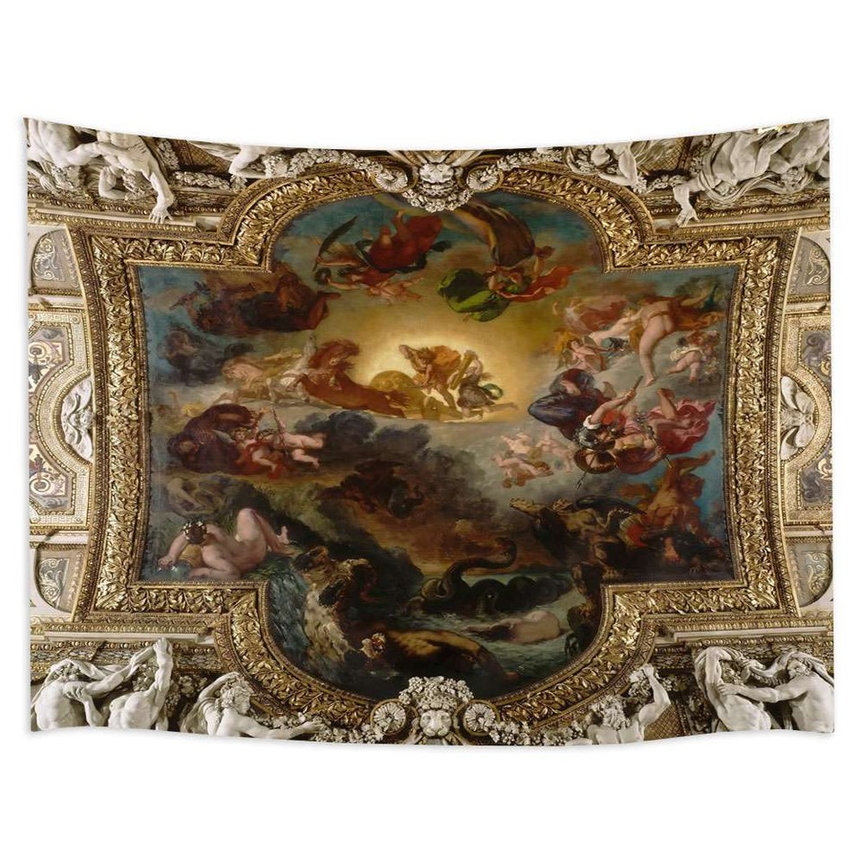 Medieval Mural Extra Large Tapestry Wall Hanging Art Posters Ceilings ...