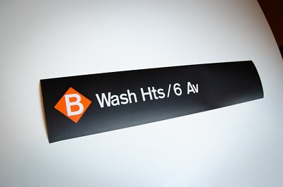 New York City Subway B Washington Heights 6 Avenue Roll Sign R32 MTA ...
