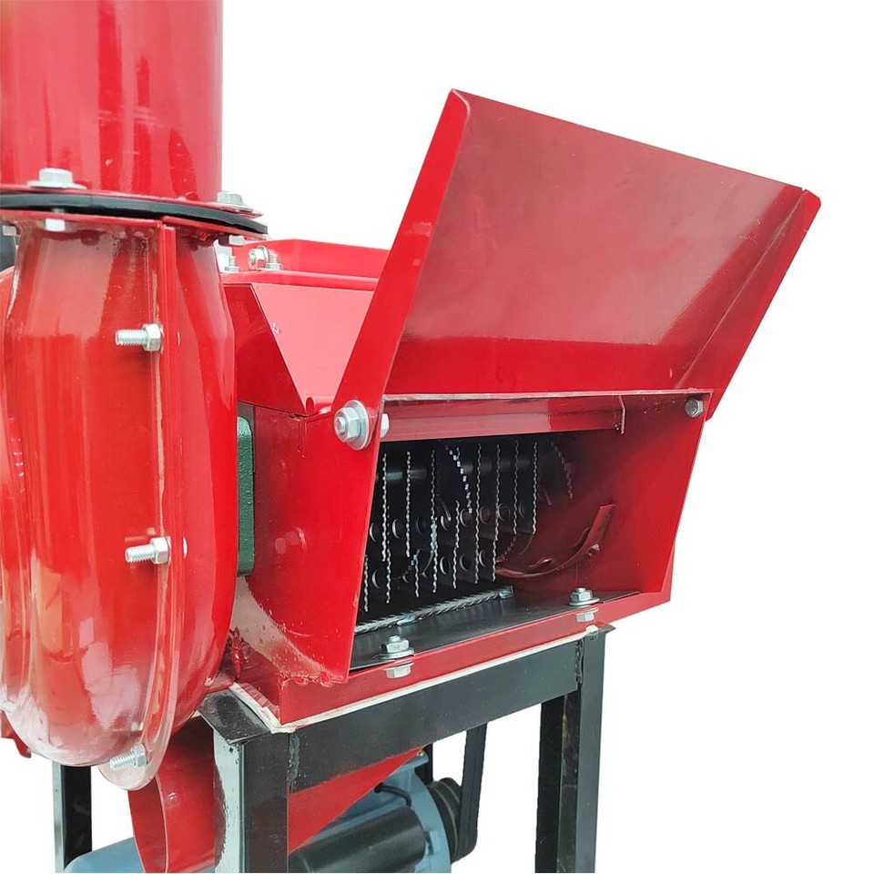 Dry-Wet Straw Hay Cutter Crusher Grain Grinder with Conveyor&Dust ...