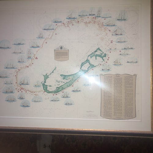 Bermuda Area Shipwreck Location Map Litho Poster Print By teddy tucker ...