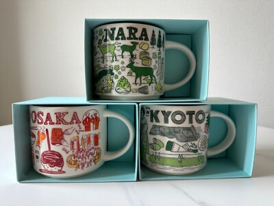 Starbucks Japan Nara &Kyoto & Osaka Mug Cup Been There Series a set of ...