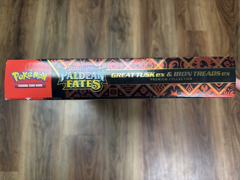 Pokemon TCG Paldean Fates Great Tusk Iron Treads Ex Premium Collection ...