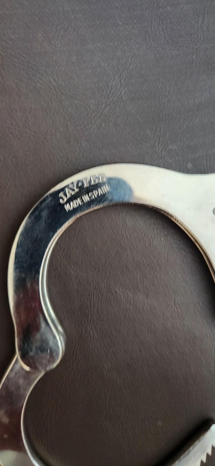 Vintage Handcuffs Jay-Pee Made In Spain Stainless Steel Handcuffs Box ...