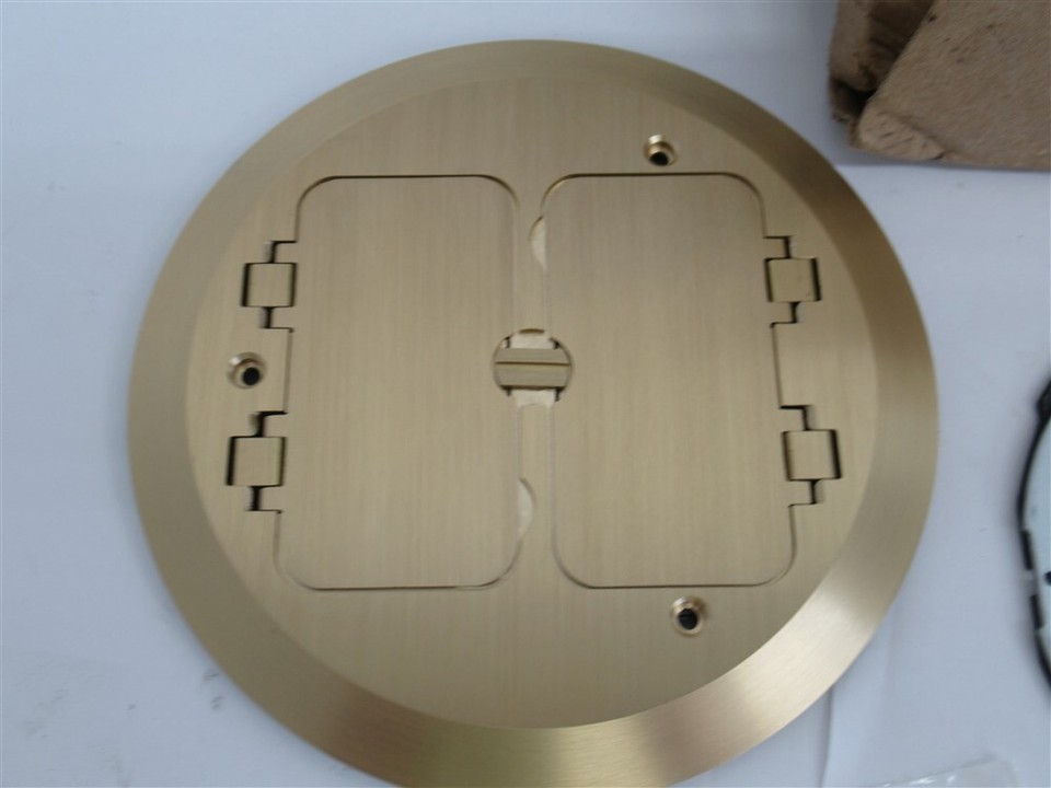 Leviton FBC2F-B, Brass Floor Box Plated Cover, 2 Decora Flip Lids | eBay