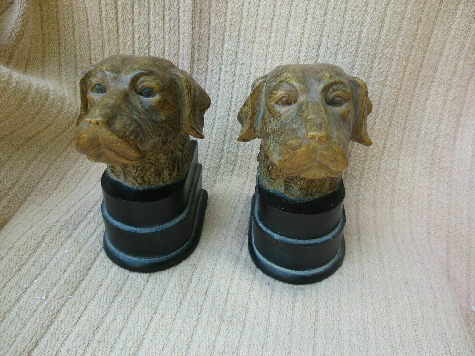 C2C DESIGNS CAST RESIN GOLDEN RETRIEVER DOG BOOK ENDS | eBay