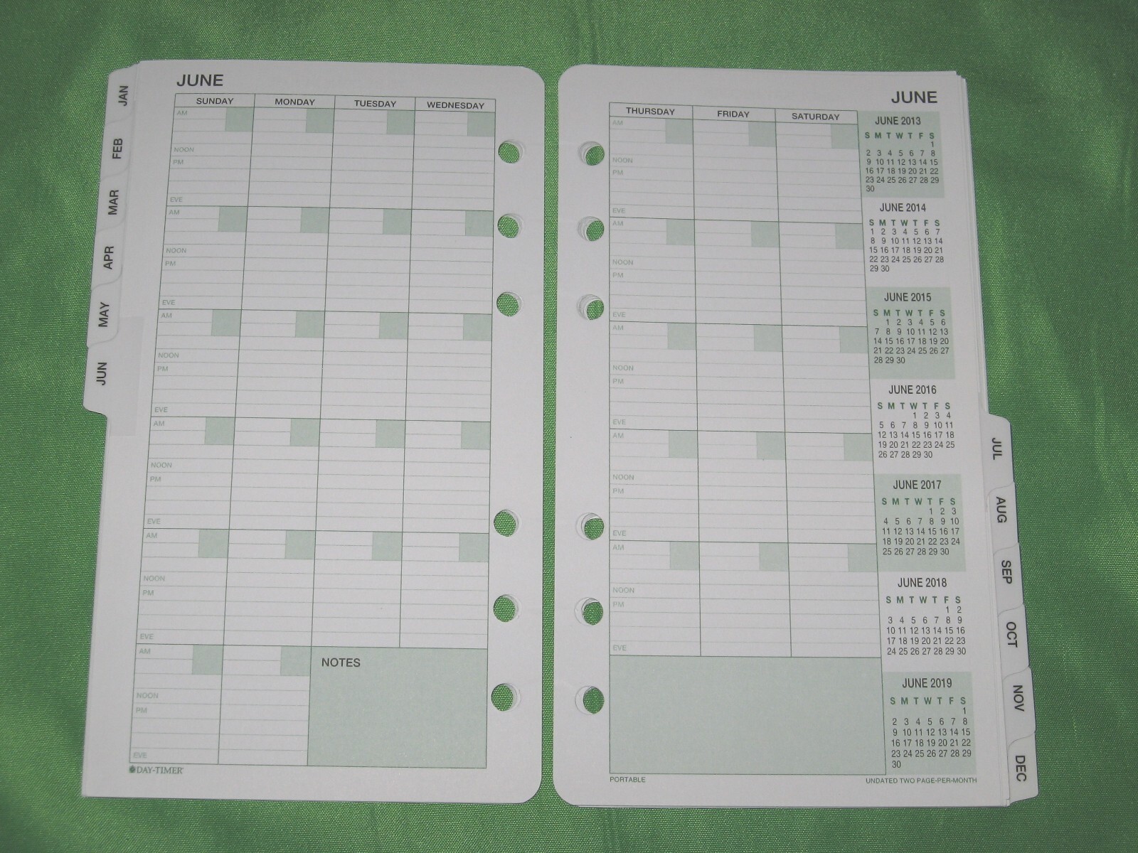 PORTABLE 1 Year Undated Refill Lot DAY TIMER PLANNER Franklin Covey ...