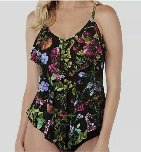 NWT Magicsuit Women Black Blue Green Floral Rita Modern Tankini Top ...