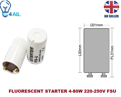 10 x FSU Fluorescent Light Starter 4-80W 220-250V- FSU | eBay