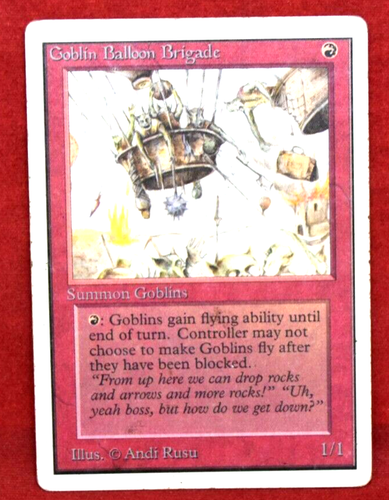 MTG Mono red summon Goblin Balloon Brigade Unlimited Magic The ...