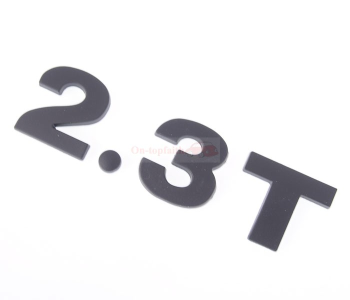 2.3T 2.3 T 3.2T 3.2 T Black Turbo Engine Metal Rear Trunk Emblem Badge ...