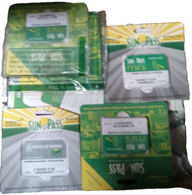 Sun Pass MINI Transponder Sticker Florida Prepaid Toll Roads (5-PACK ...