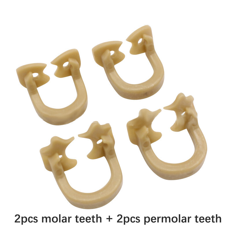 4pcs Dental Resin Soft Clamp Universal Rubber Dam Barrier Clips Molar ...