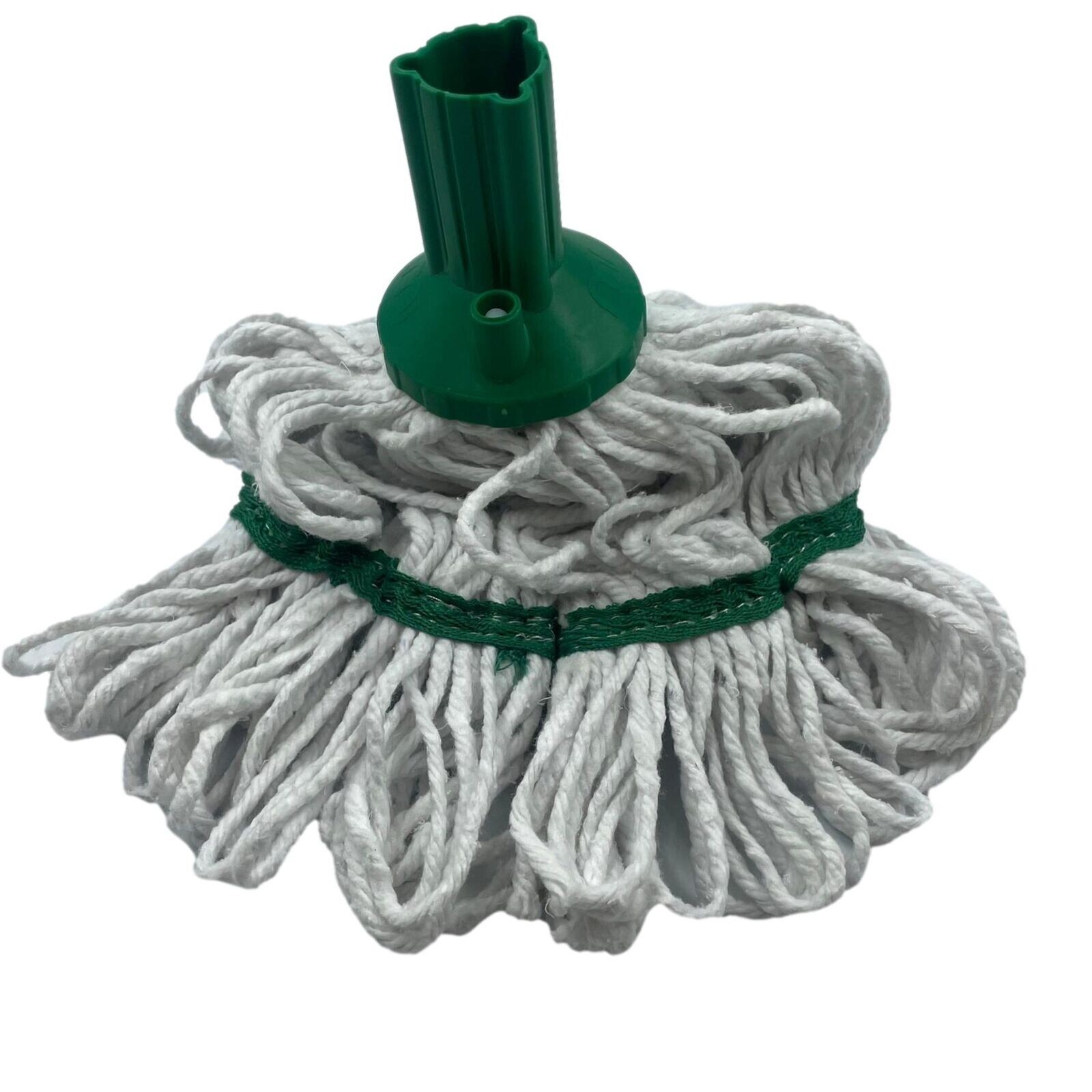 5 Colour Coded Mop Head Aluminium Handle Hygienic Cleaning Yarn Cotton ...