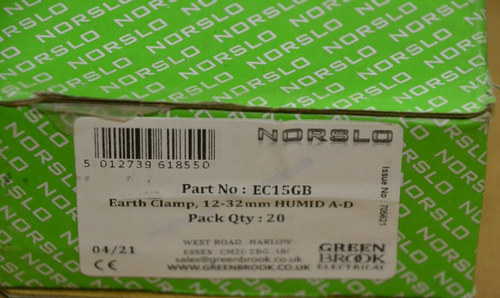 Earth Bonding Clamp Straps 12-32mm Terminals A-D Internal & External ...