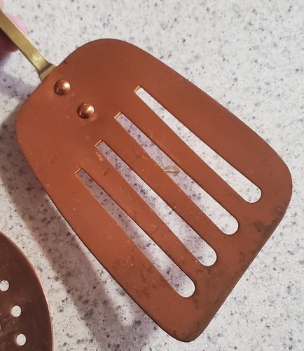 Vintage 5 Piece Korean Copper And Brass Cooking Hanging Utensils ...