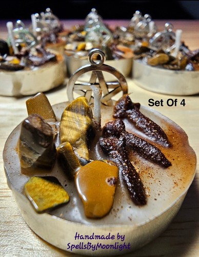 Protection Candles Set Of 4 Protection Spell Tea Light Candles Witch ...