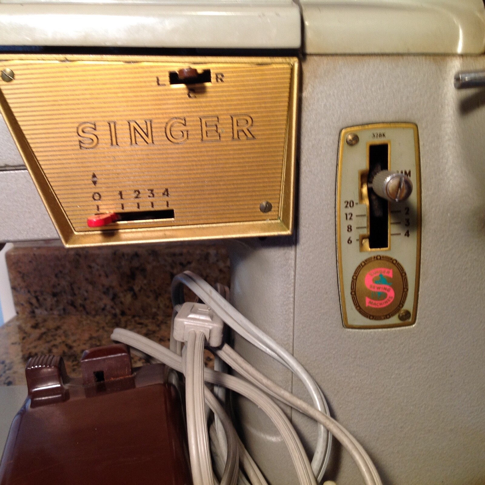 Vintage Singer 328K Sewing Machine Style-o-Matic Heavy Duty w/ pedal | eBay