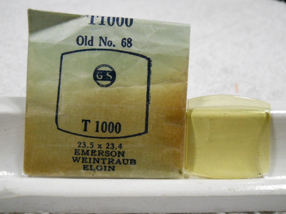 GS T1000 PT1000 Green Watch Crystal Fit Emerson Weintraub Elgin - 23.5 ...