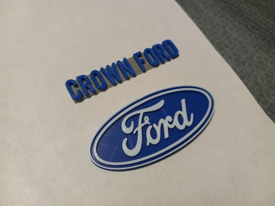 Ho scale 1/87 Ford Dealership sign, with any custon Dealership Name. 3D ...
