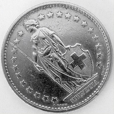 Helvetia,The Female personification of Switzerland,wearing a toga,More ...