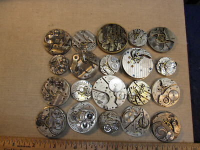 lot of 20 vintage pocket watch movements Altered Art Steampunk | eBay