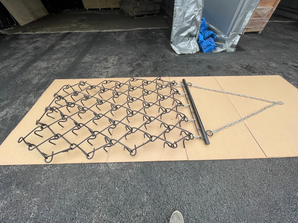 Chain Harrows Grass 2 Way Tines Fixed 4ft 6ft Quality Cheapest 12mm Dia ...