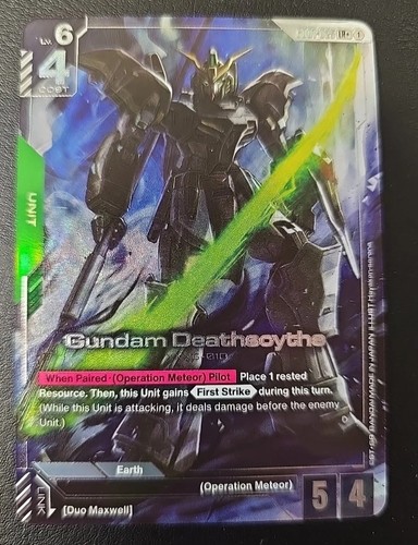 Gundam Card Game Newtype Rising Gundam Deathscythe GD01-025 LR+ Holo Foil | eBay