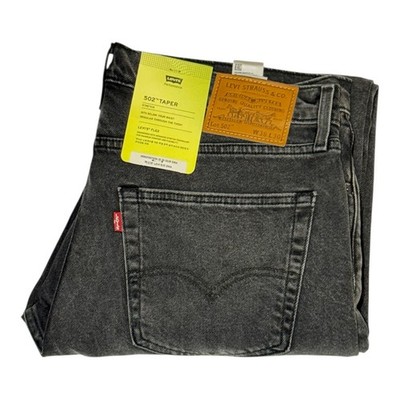 Levi's 502 Slim Fit Mens Stretchable Jeans (DULL BLACK) | eBay UK