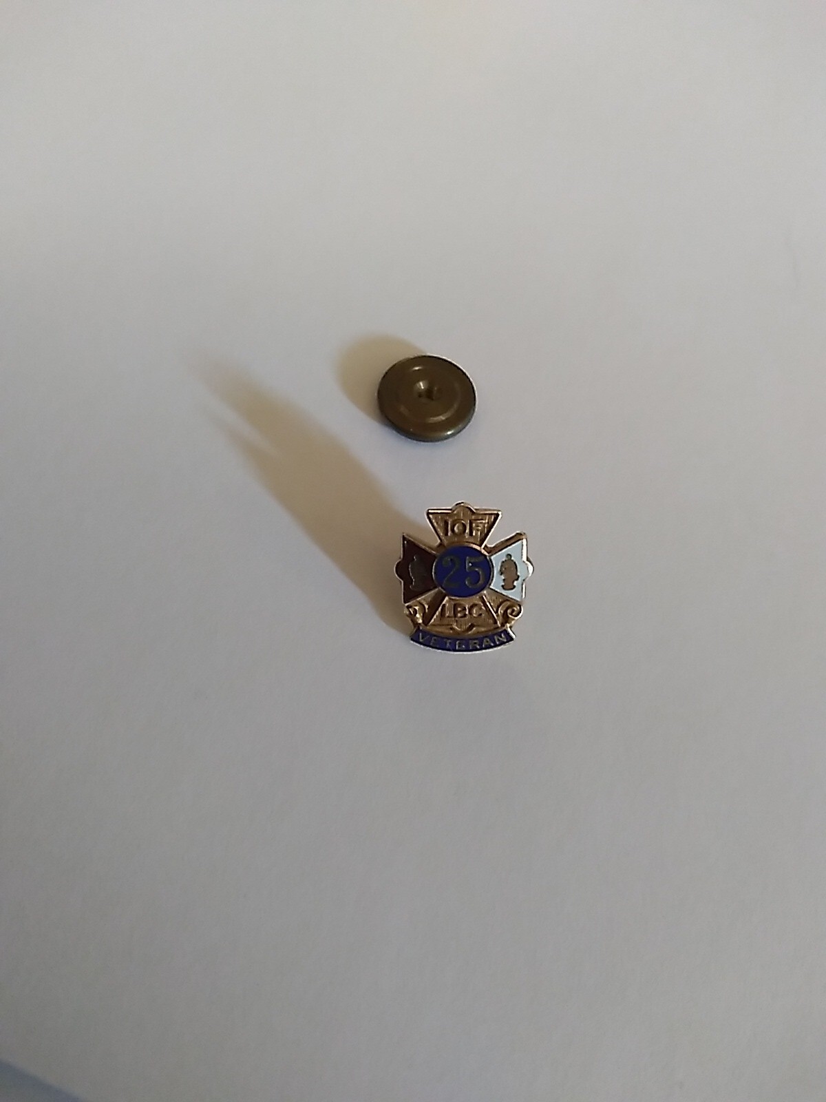 Vintage Lapel Pin IOF LBC Ind. Order of Foresters Veteran 25 Yr Screw ...