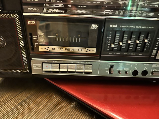 Vintage JVC Pc-37 Portable Cassette Radio 2 Way 4 Speaker System Stereo ...