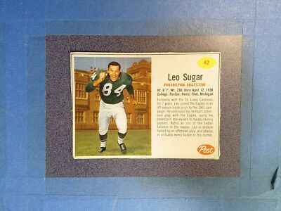 JY24) 1962 Post #42 LEO SUGAR Philadelphia Eagles VG/EX | eBay