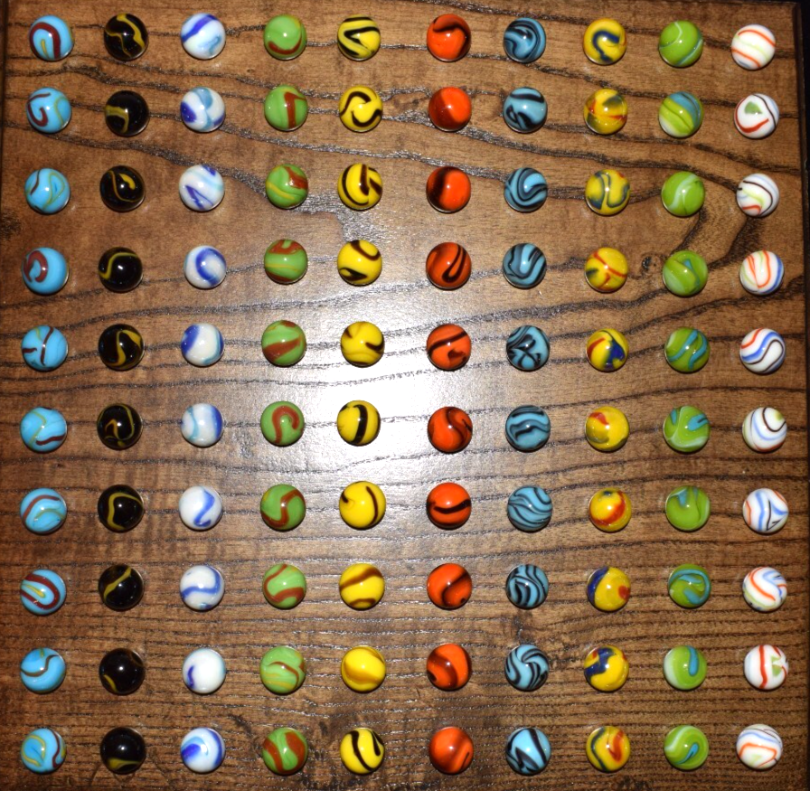 Lot of 100 Vacor 🔵🟡🔴🟢Multi-Color💡Bright Mixed Swirl Marbles .625"=5/8 ...